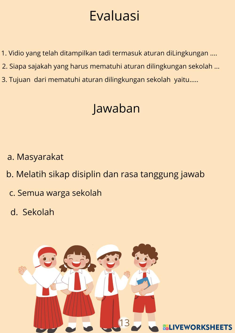 aturan sekolah | Live Worksheets