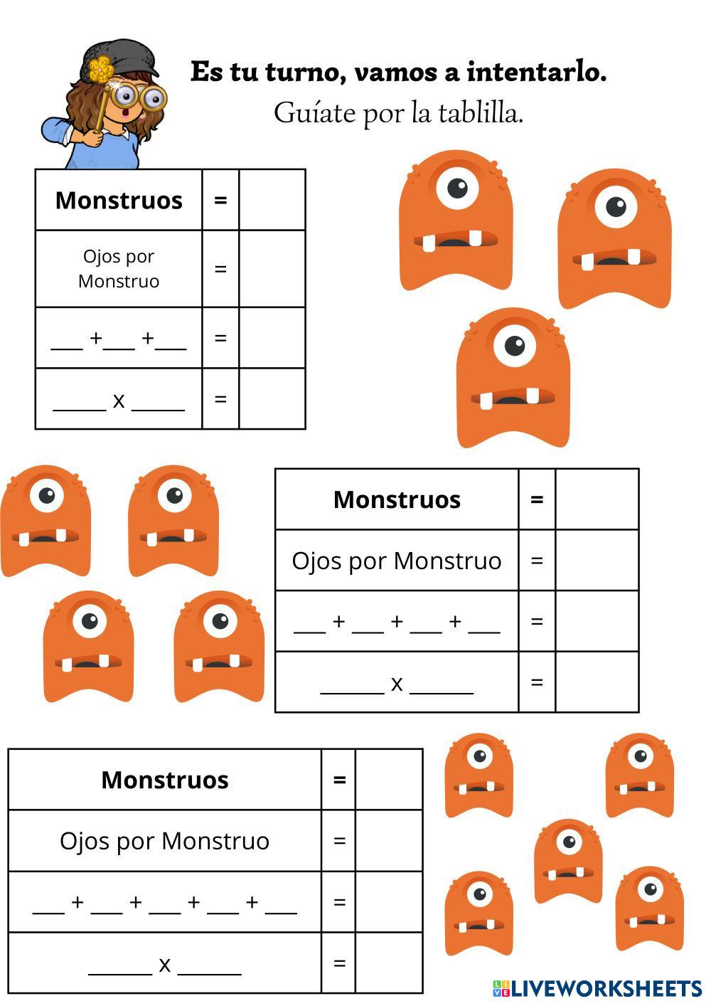 Sumas Iteradas | Free Interactive Worksheets | 7720162