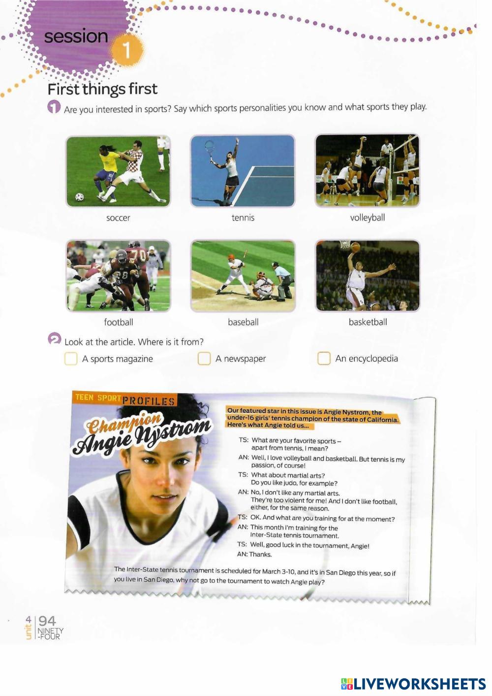 Unit 4 | Live Worksheets