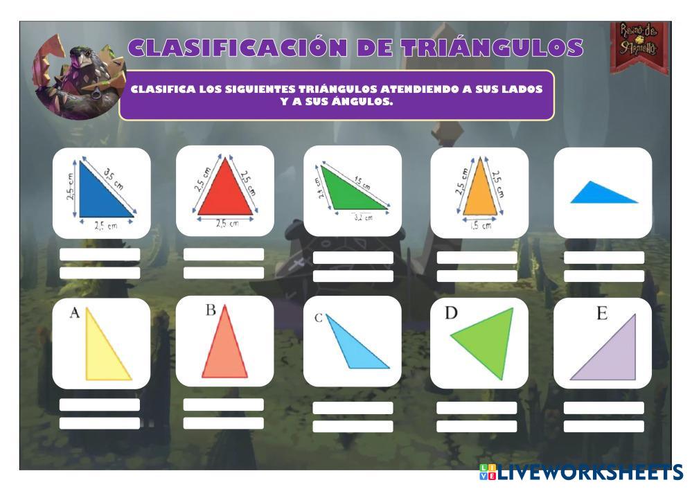 MATE/T8-TRIÁNGULOS 7723035 | KMG10 | Live Worksheets