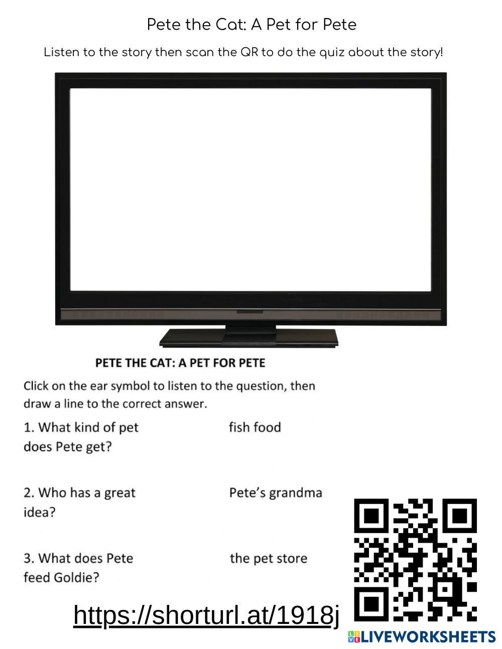 Pete the Cat: A… | Free Interactive Worksheets | 7723279