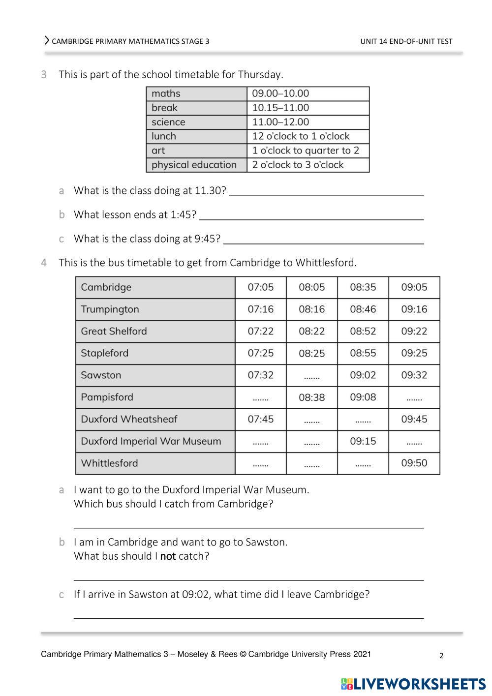 CPM3 - Unit 14 Review | Live Worksheets