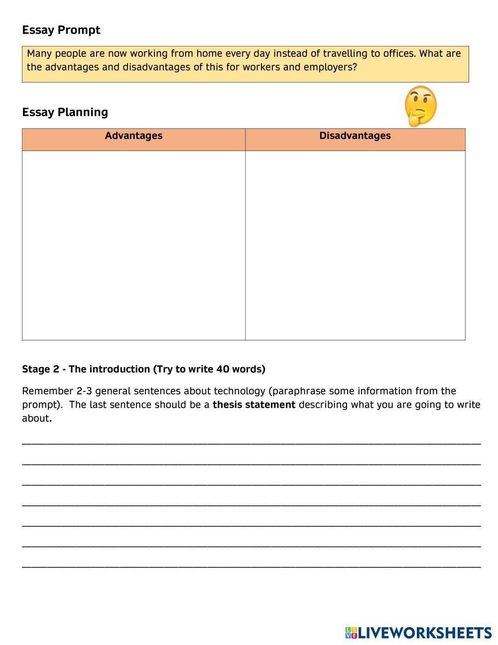 Writing - Advan… | Free Interactive Worksheets | 7725209