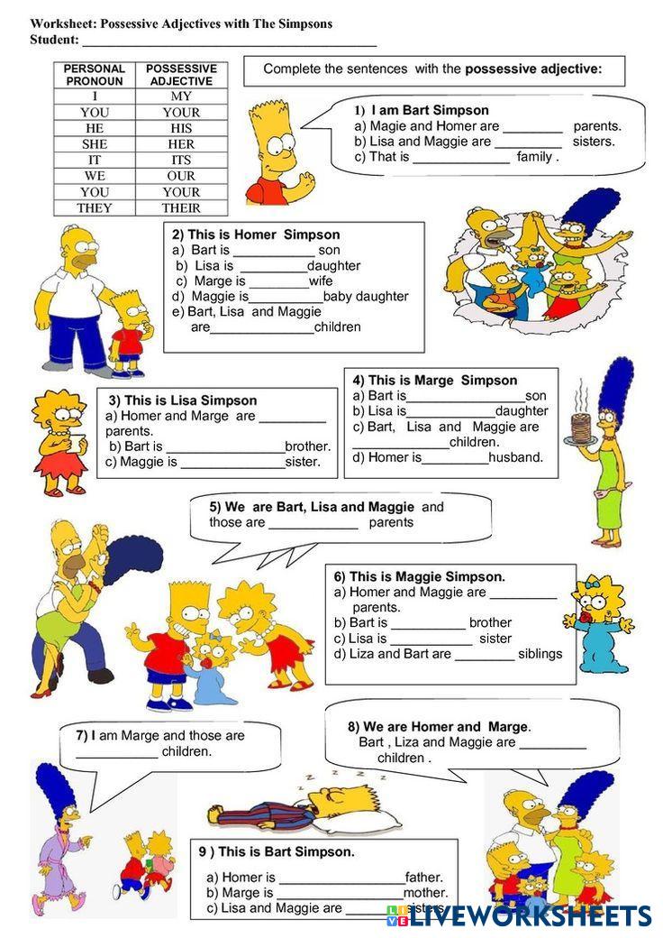 Simpson | Live Worksheets