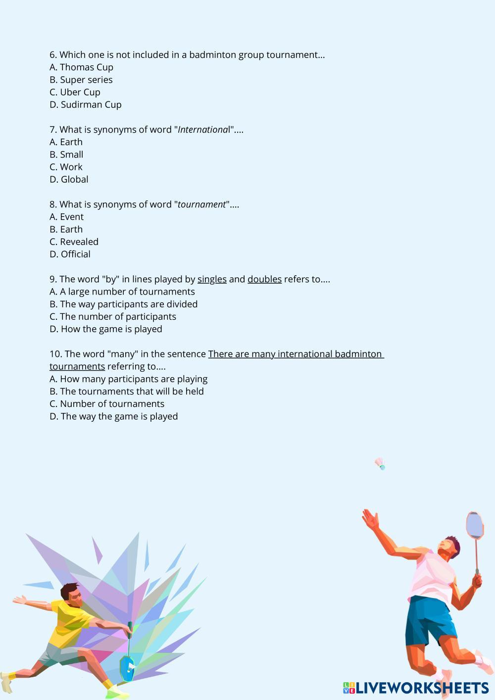 Sports | Live Worksheets