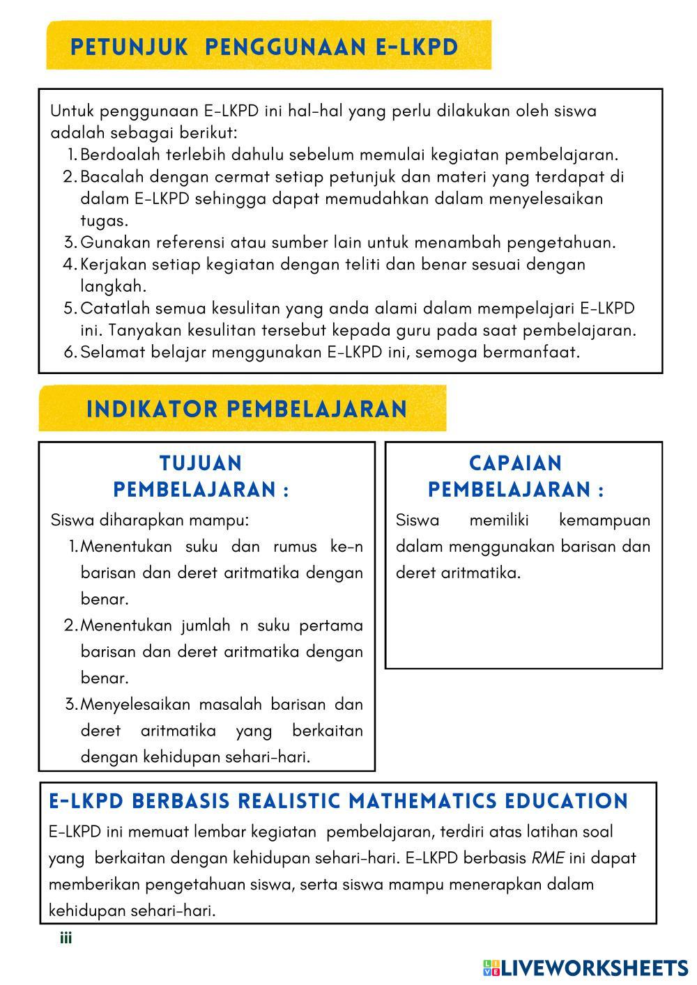E-LKPD RME | Live Worksheets
