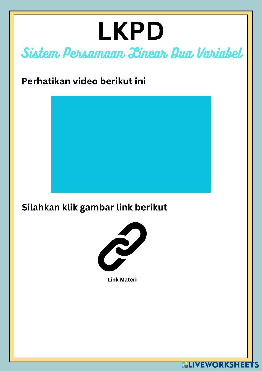 LKPD CONTOH | Live Worksheets