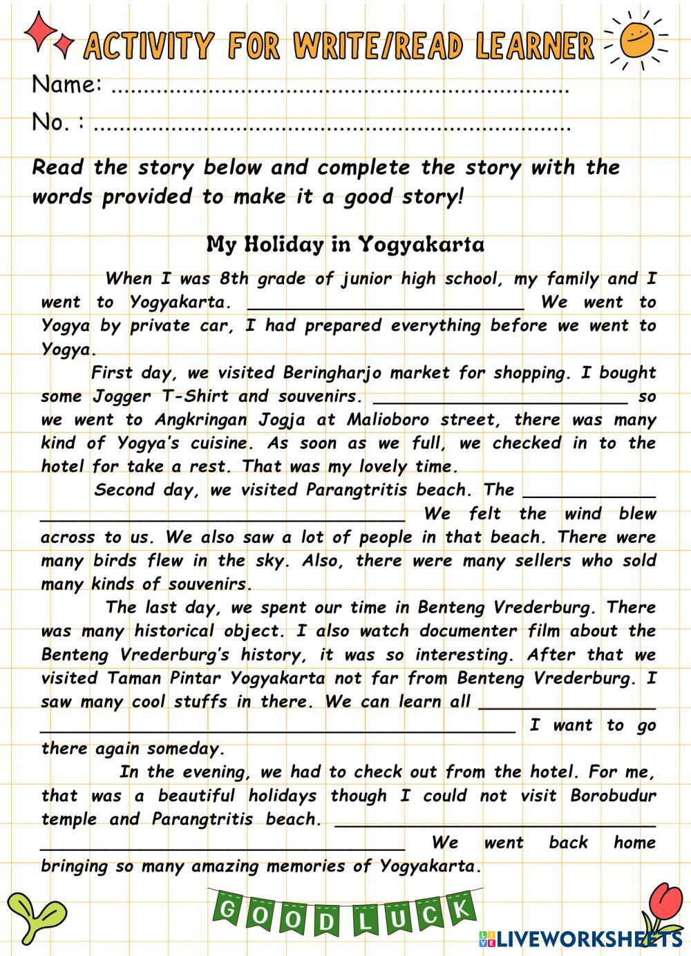 Recount text | Live Worksheets