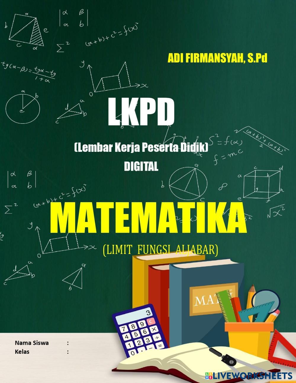 7731768 | LKPD Limit Fungsi Aljabar awal | ADI FIRMANSYAH