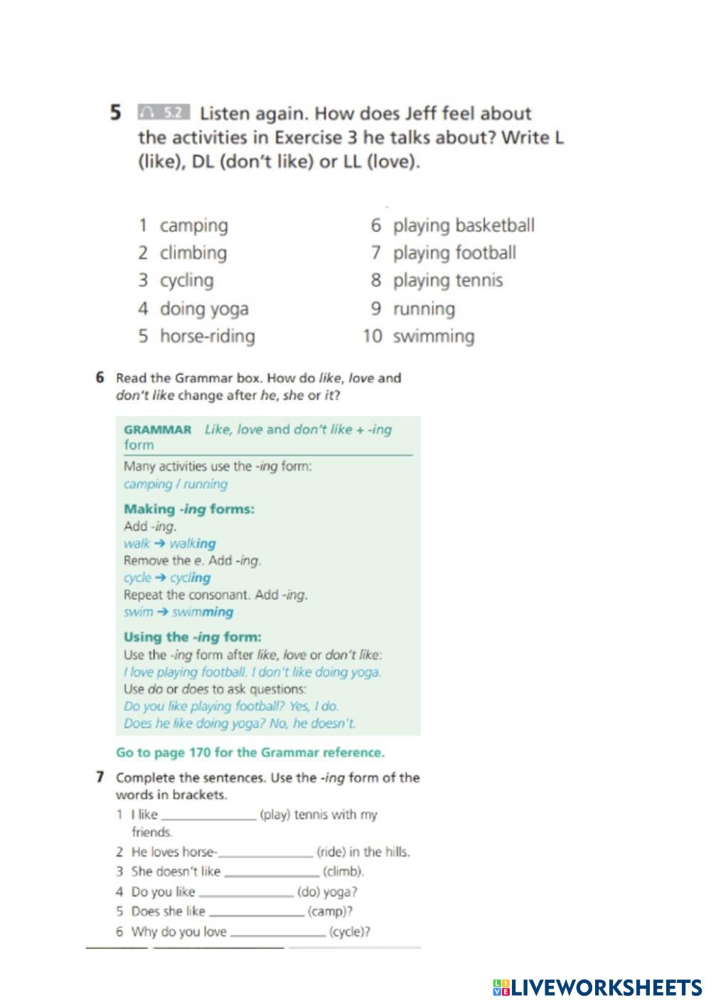 Lesson 5 B 7732242 | Luis | Live Worksheets