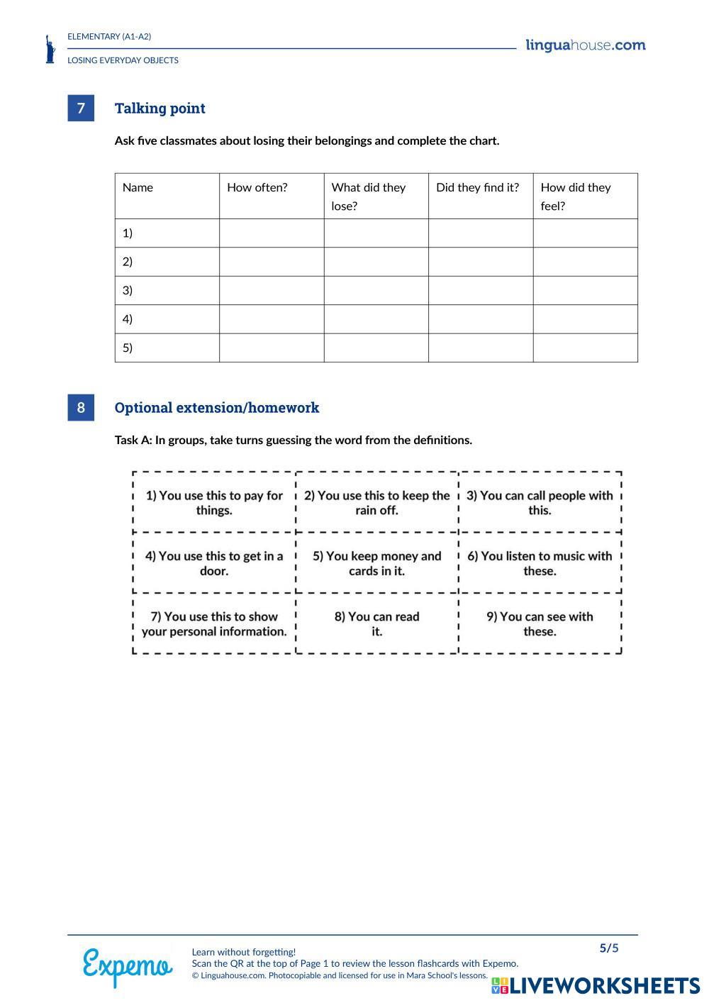 Losing everyday… | Free Interactive Worksheets | 7733363