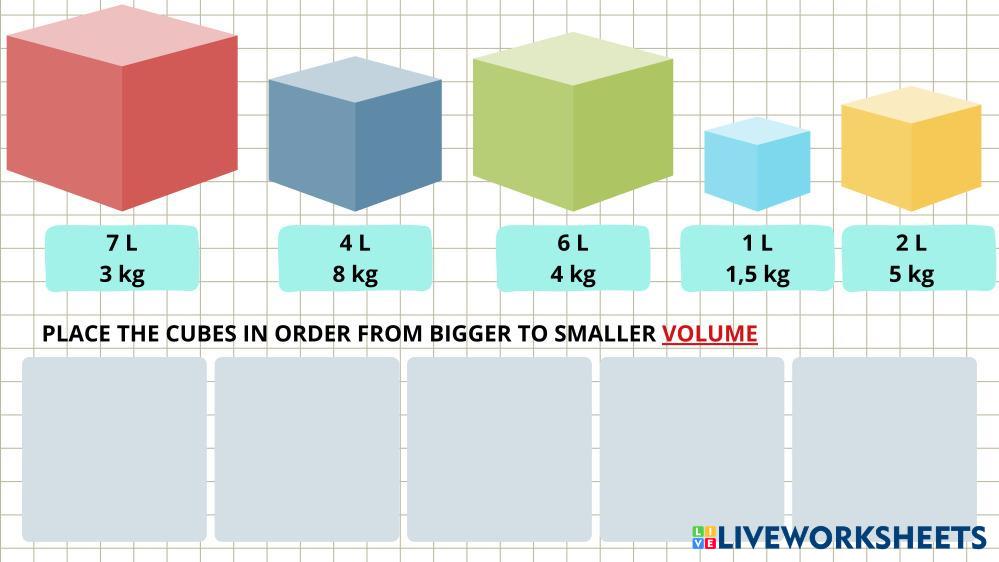 Mass and volume | Live Worksheets