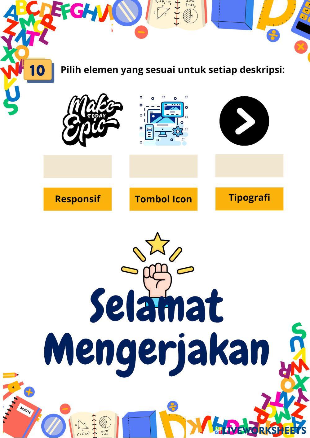Soal Pengetahuan User Interface | Live Worksheets