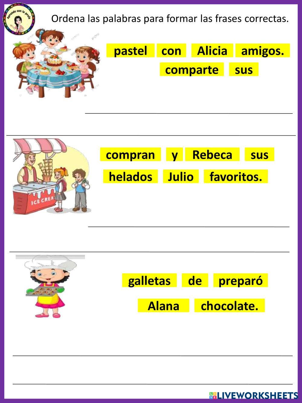 Comprensión lectora | Live Worksheets