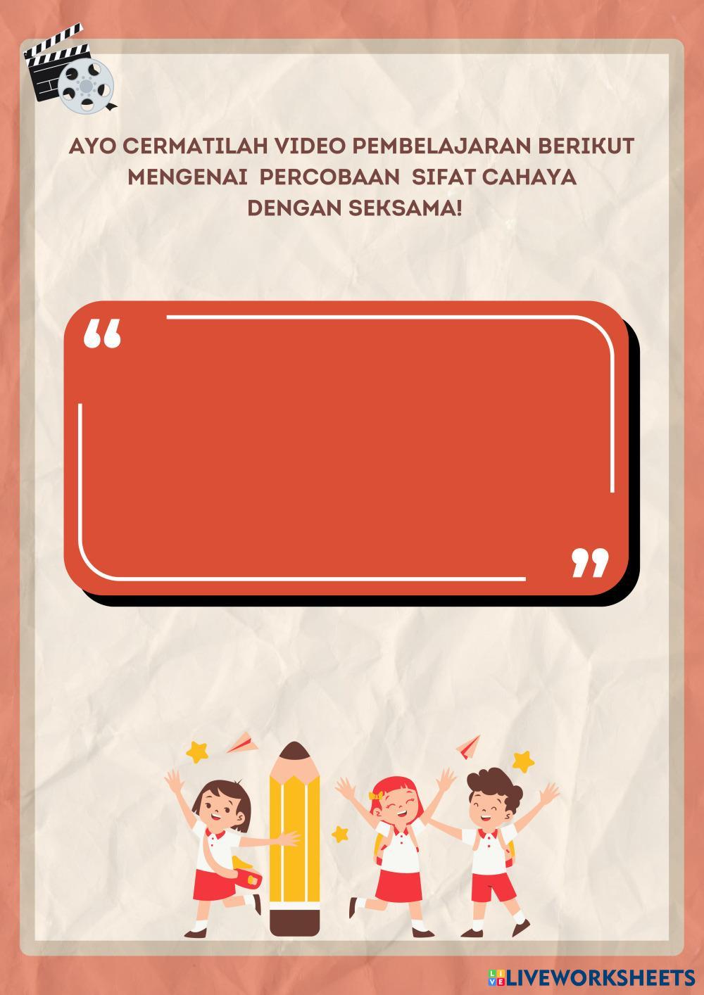 Cahaya dan Sifa… | Free Interactive Worksheets | 7735790
