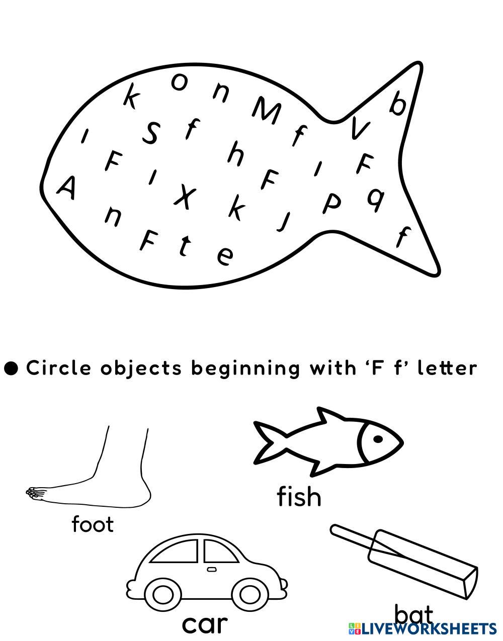 Tracing Letter Ff Worksheet 7736165 | ISLAMIA GRAMMAR