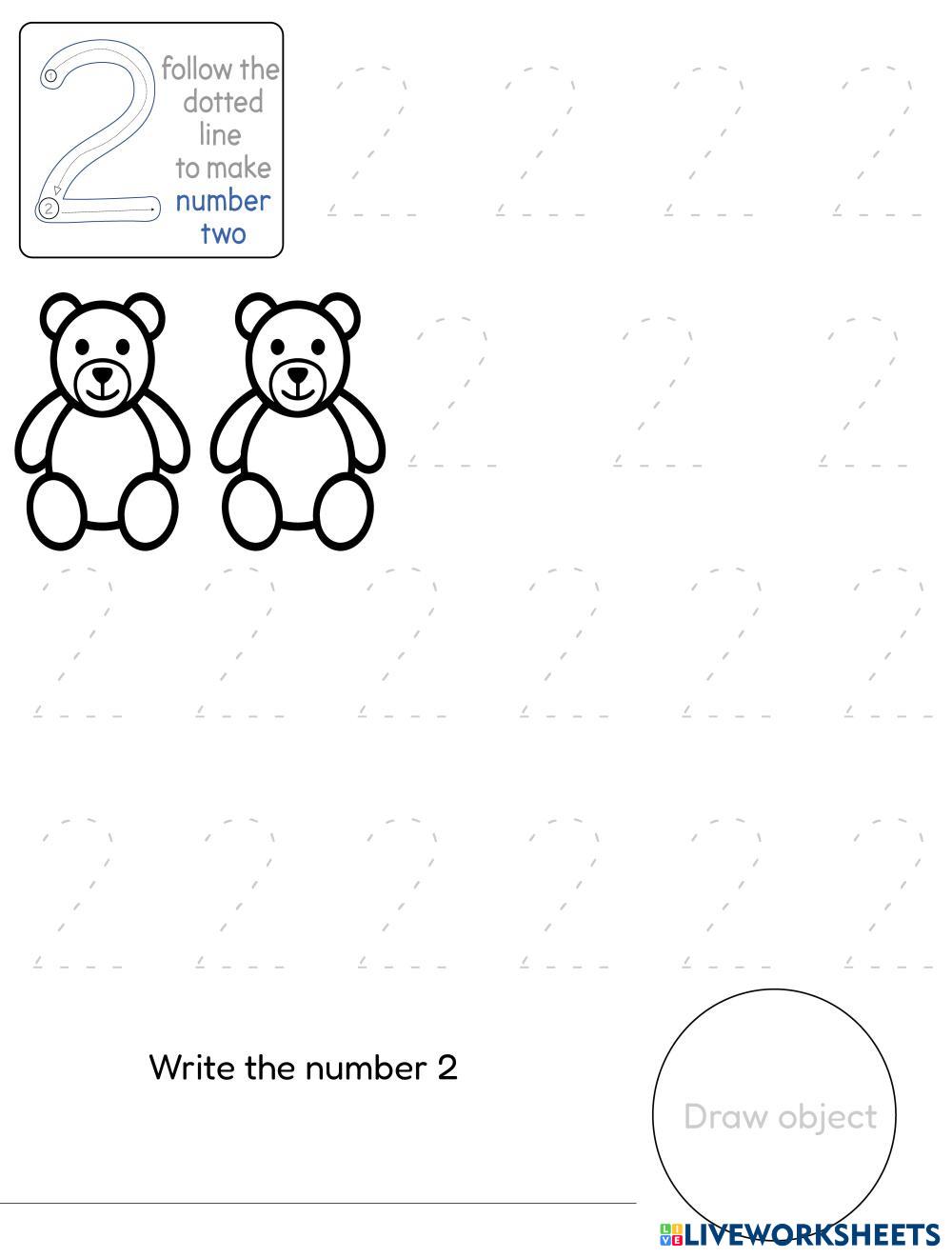Maths Tracing 2 Worksheet | Live Worksheets
