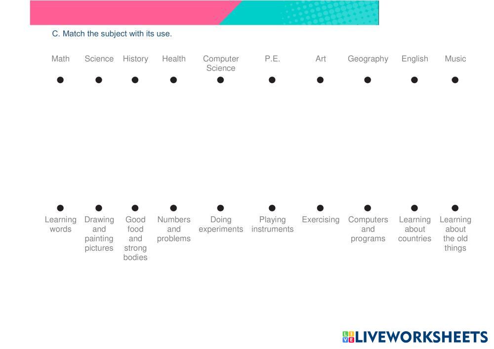 UNIT 1-MY WEEK AT SCHOO-WORDS | Live Worksheets