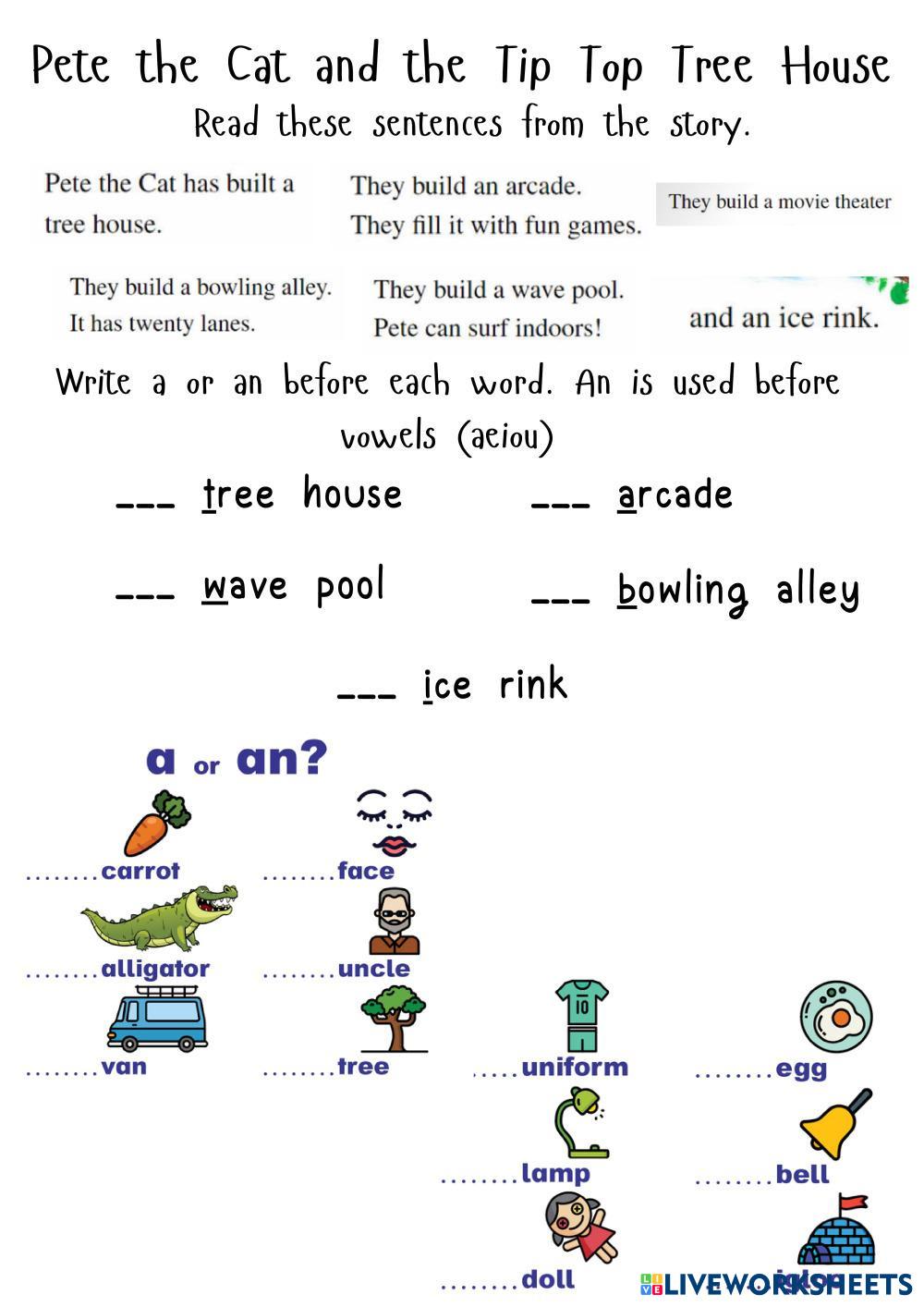 Pete the Cat an… | Free Interactive Worksheets | 7737646