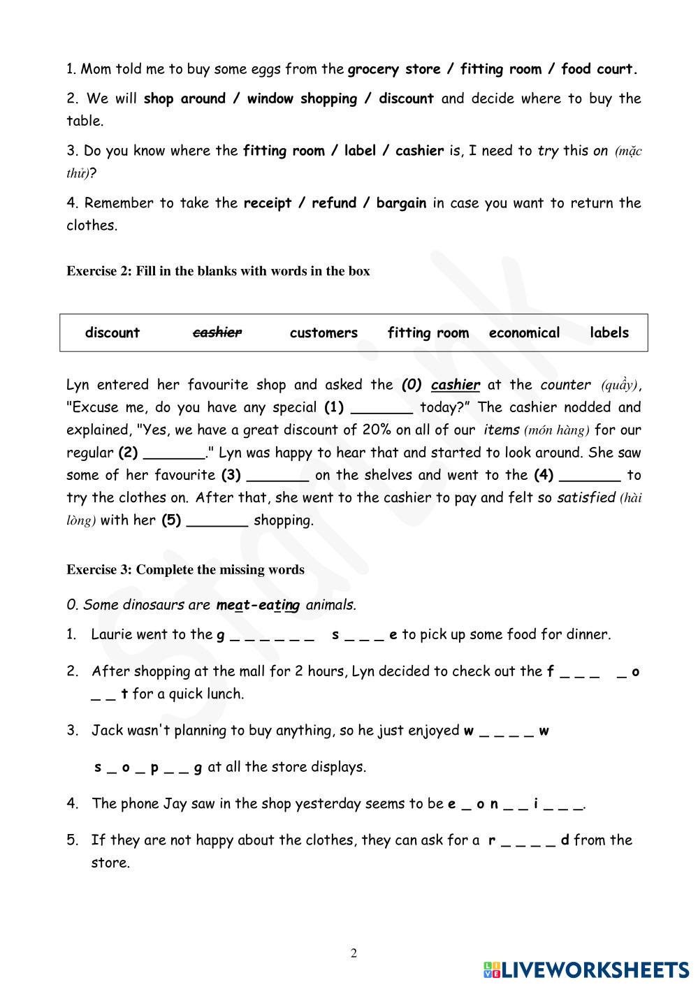 Foreign Teacher-S6-W2-Vocab & PET Speaking | Live Worksheets