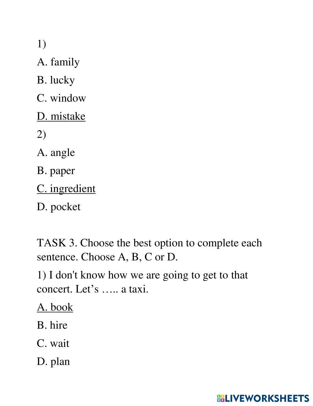 English test grade 11 | Live Worksheets