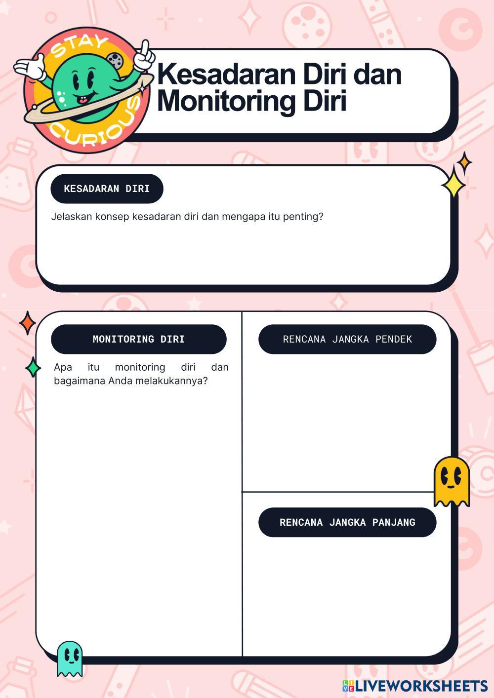 Worksheet Kesadaran Diri dan Monitoring Diri Dalam Karir | Live Worksheets