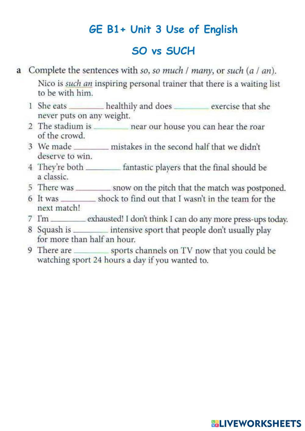 GE B1+ Unit 3 … | Free Interactive Worksheets | 7745941