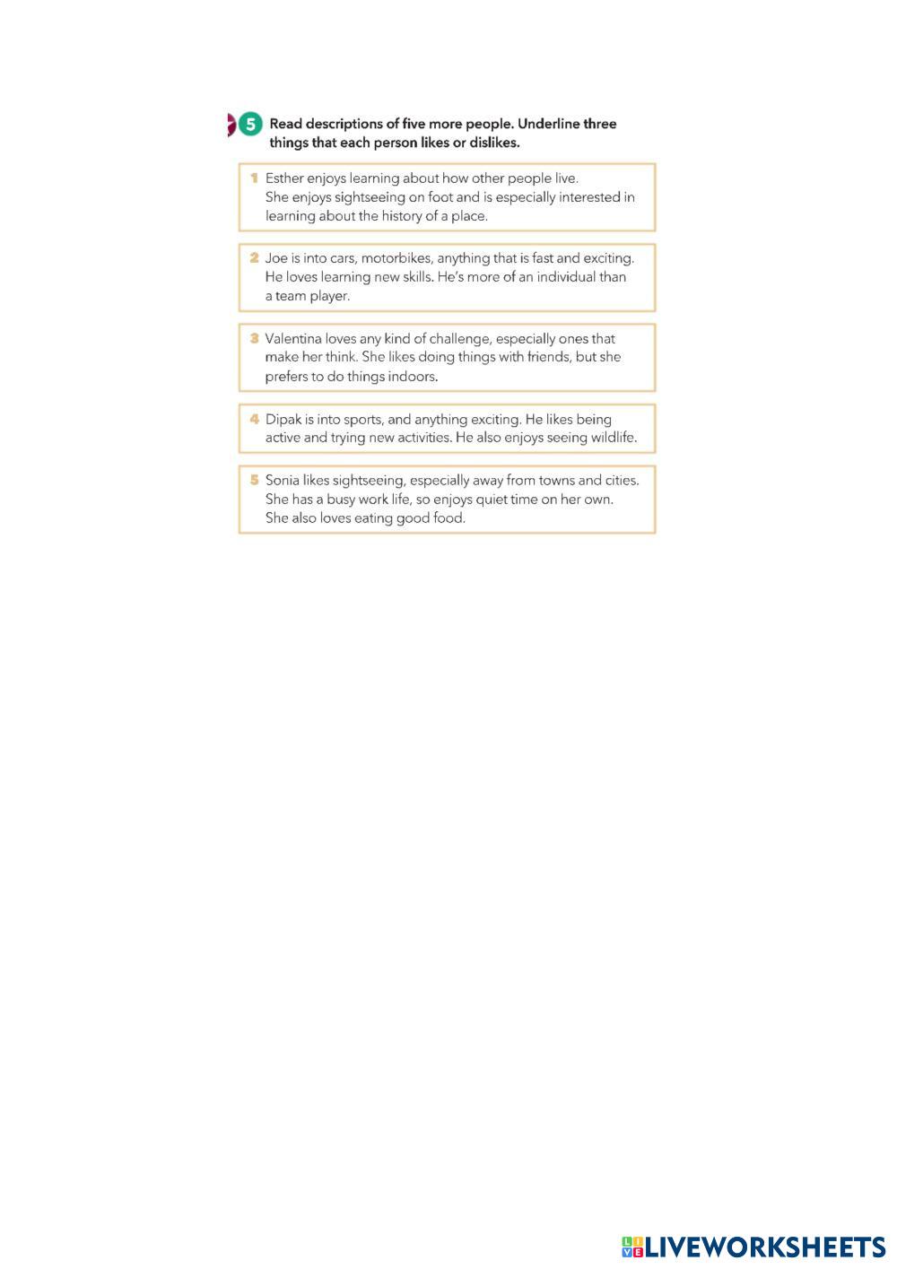 READING PRACTICE B1 | Live Worksheets