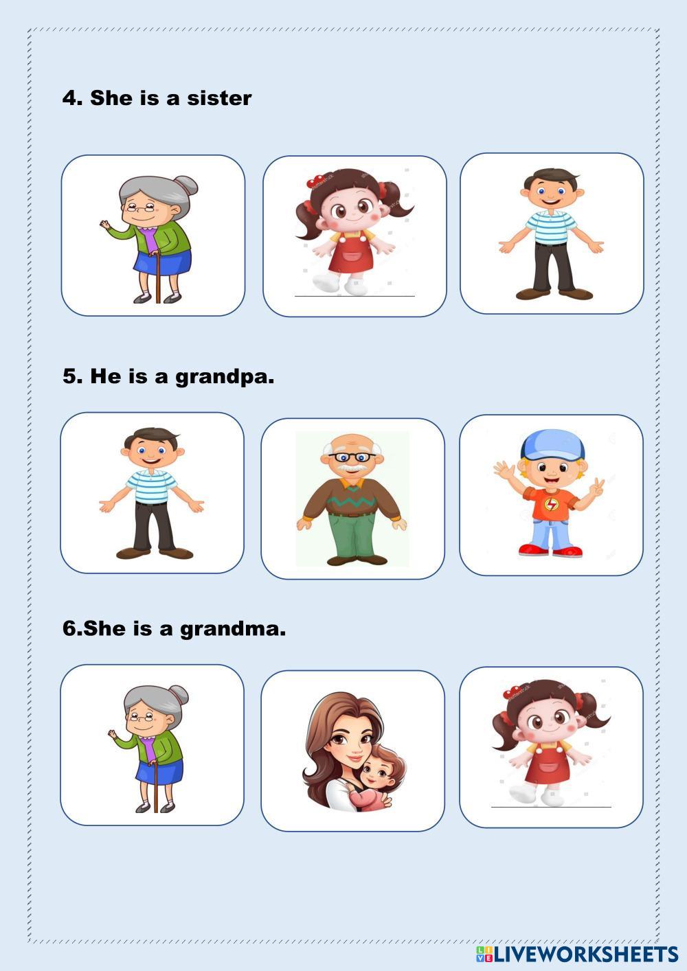 FAMILY MEMBERS | Live Worksheets