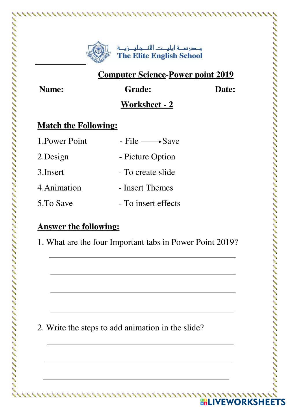 POWERPOINT | Live Worksheets