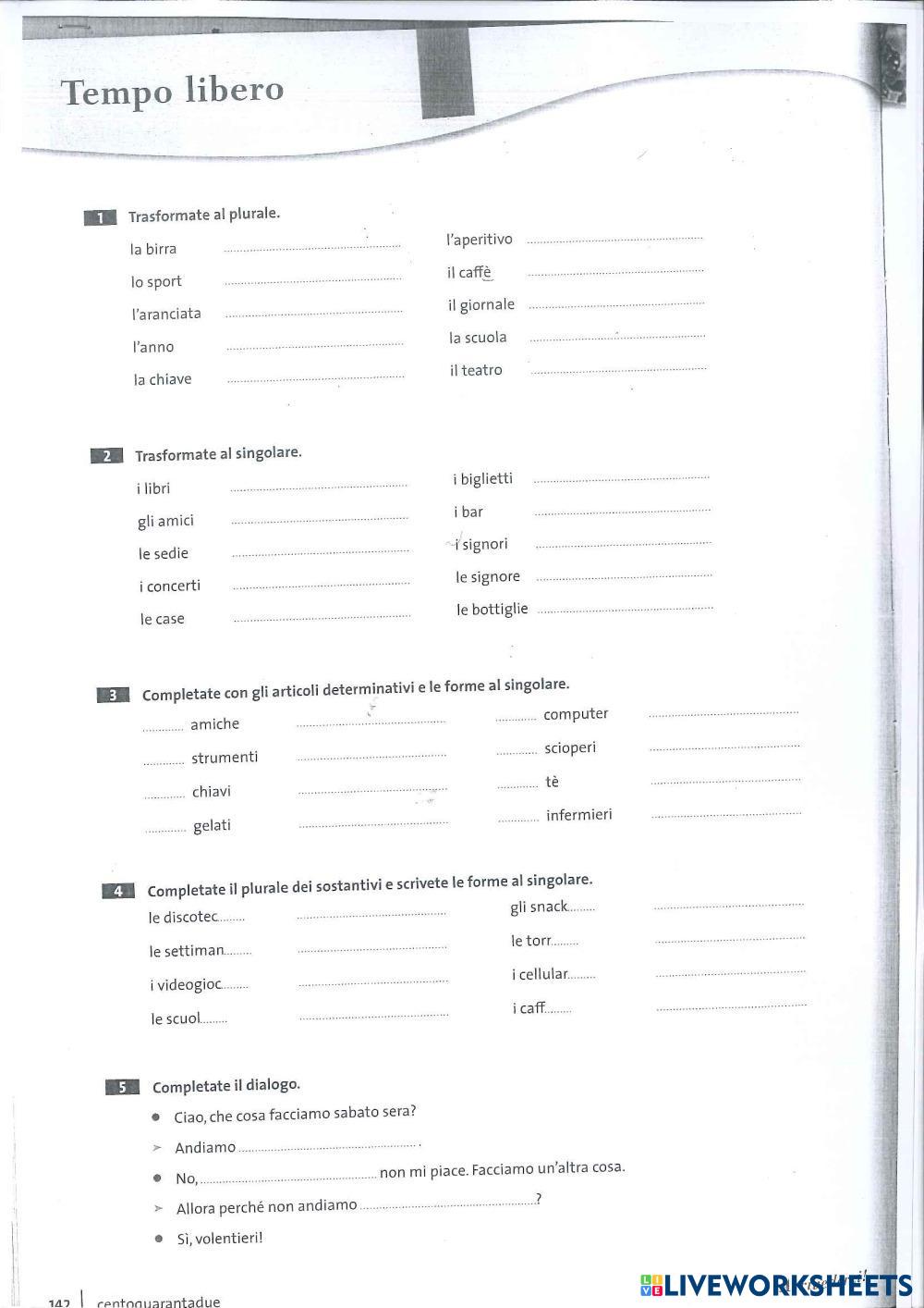 Test Italiano | Live Worksheets