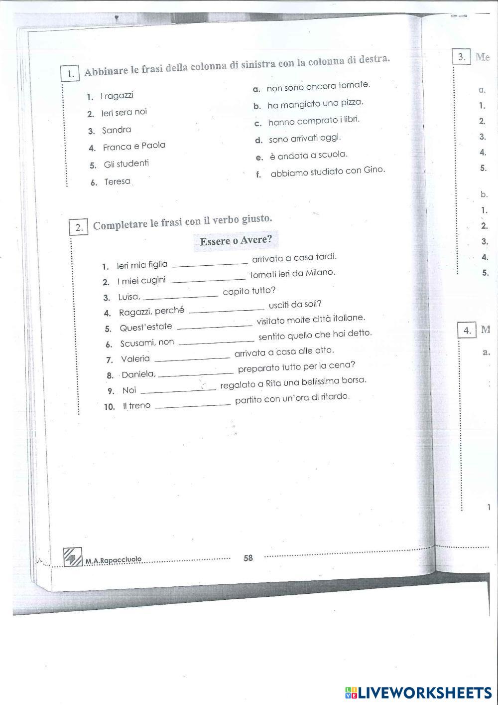 Test Italiano | Live Worksheets