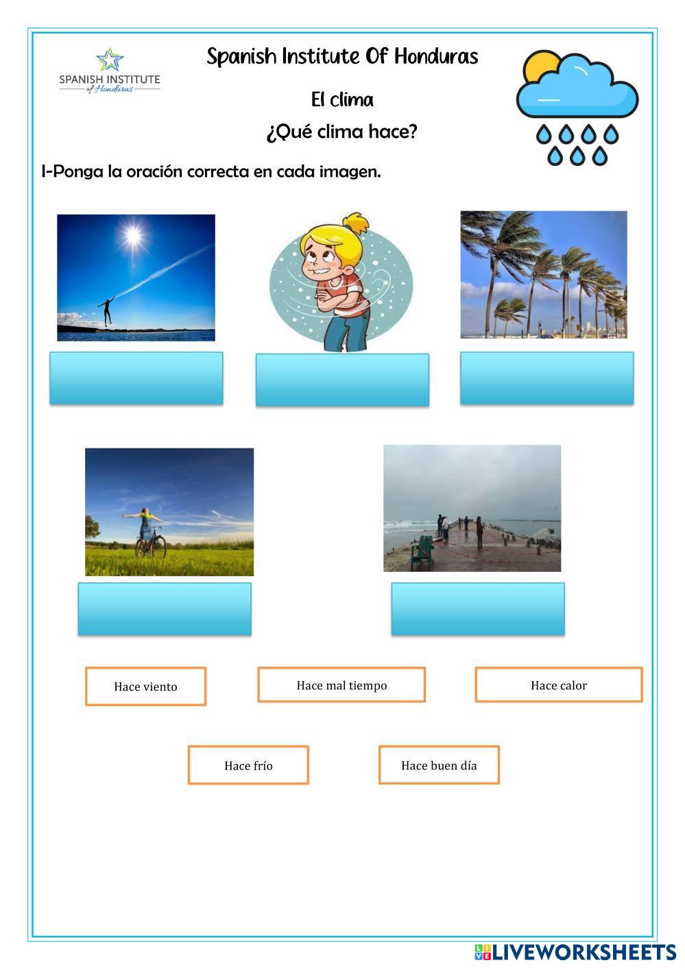 EL CLIMA | Live Worksheets