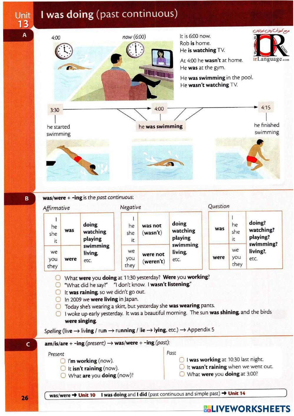 Past Continuous | Live Worksheets
