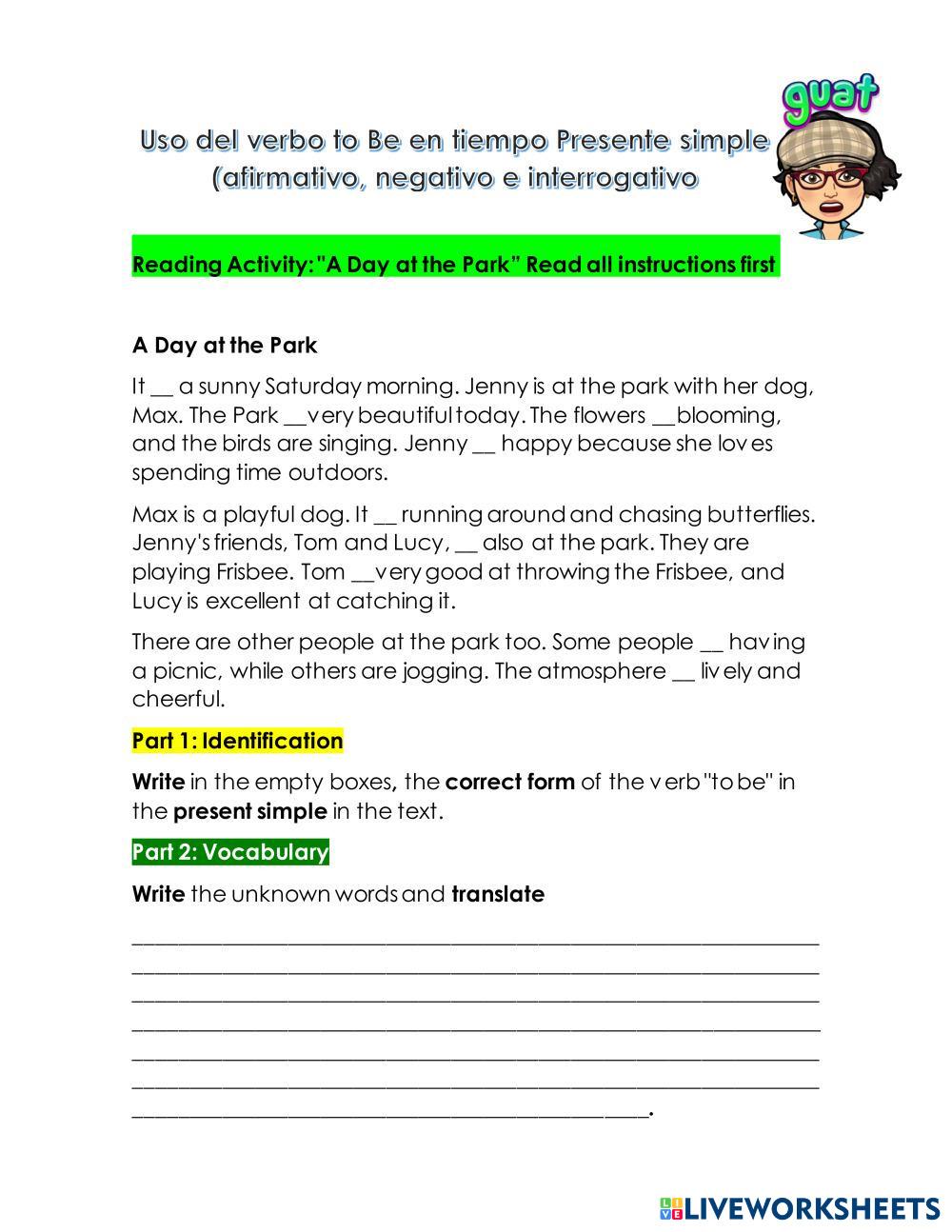 To be | Live Worksheets