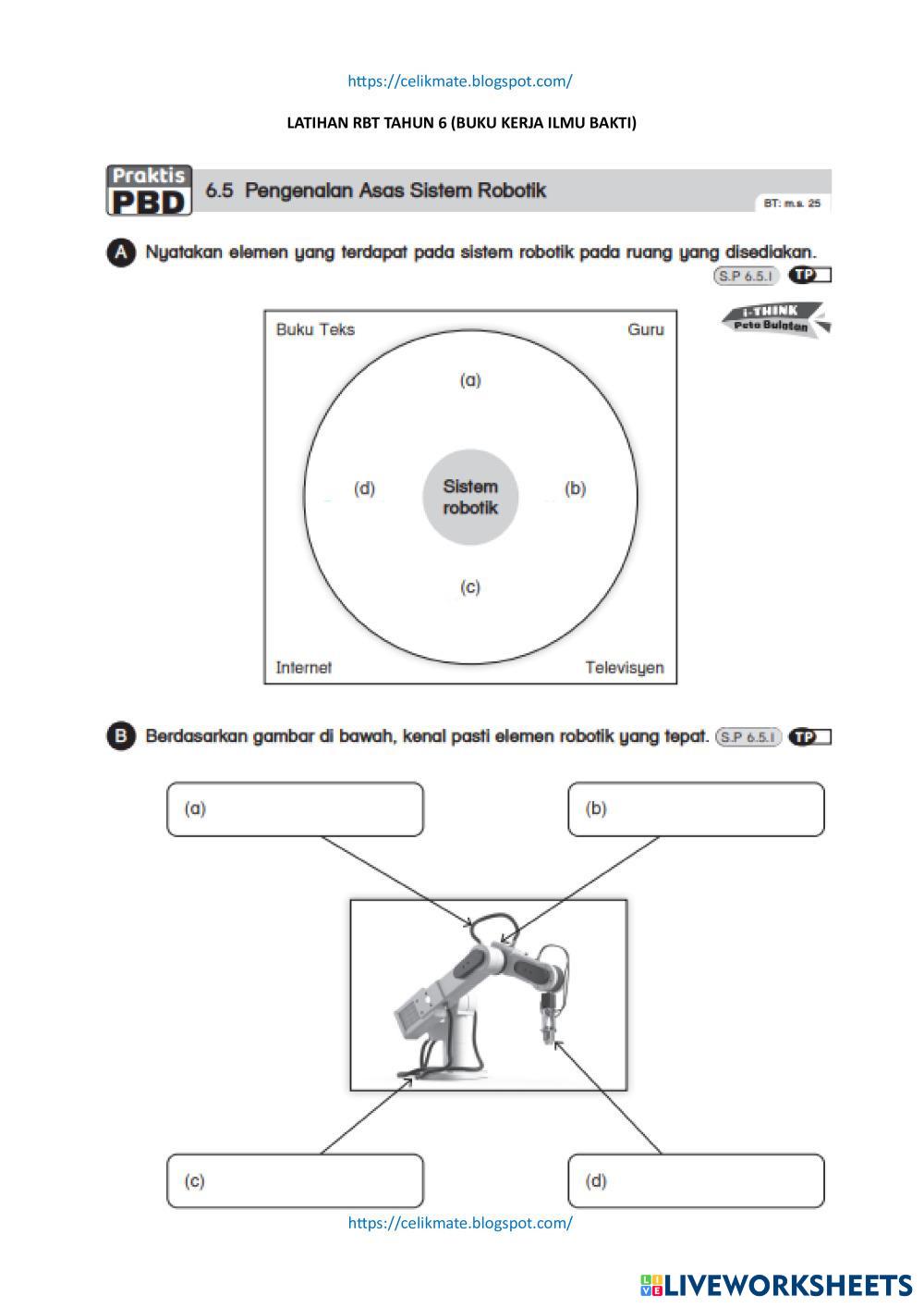 ELEMEN ROBOTIK | Free Interactive Worksheets | 7757988