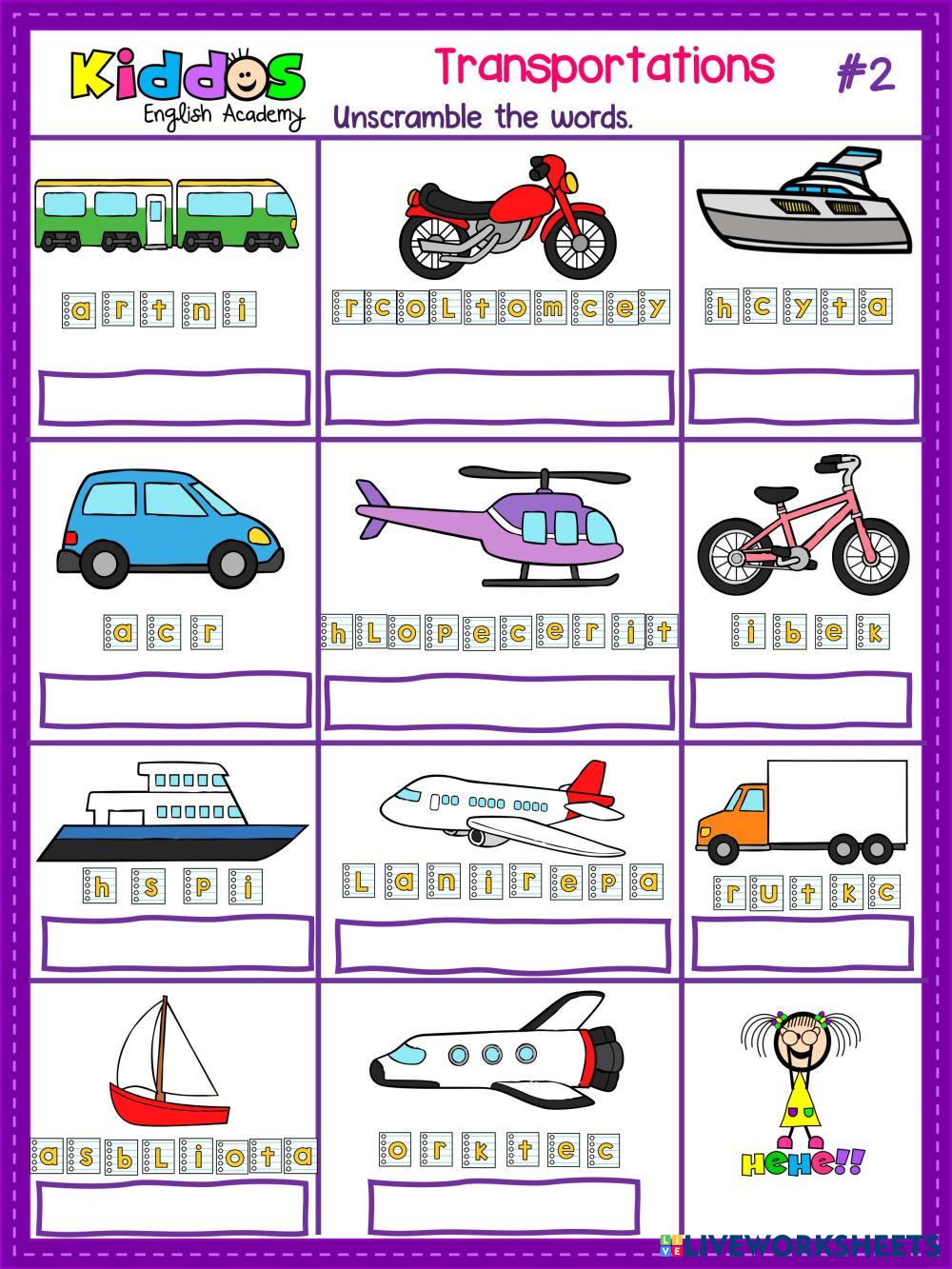 Transportations #2 | Live Worksheets