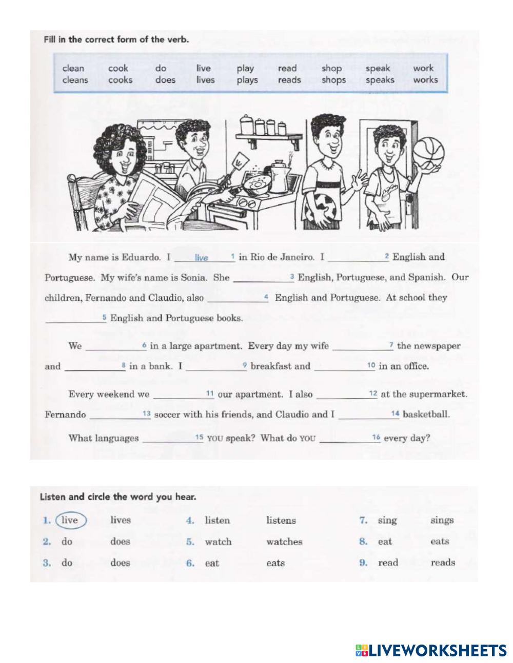 SxS1 WB p 66 | Live Worksheets