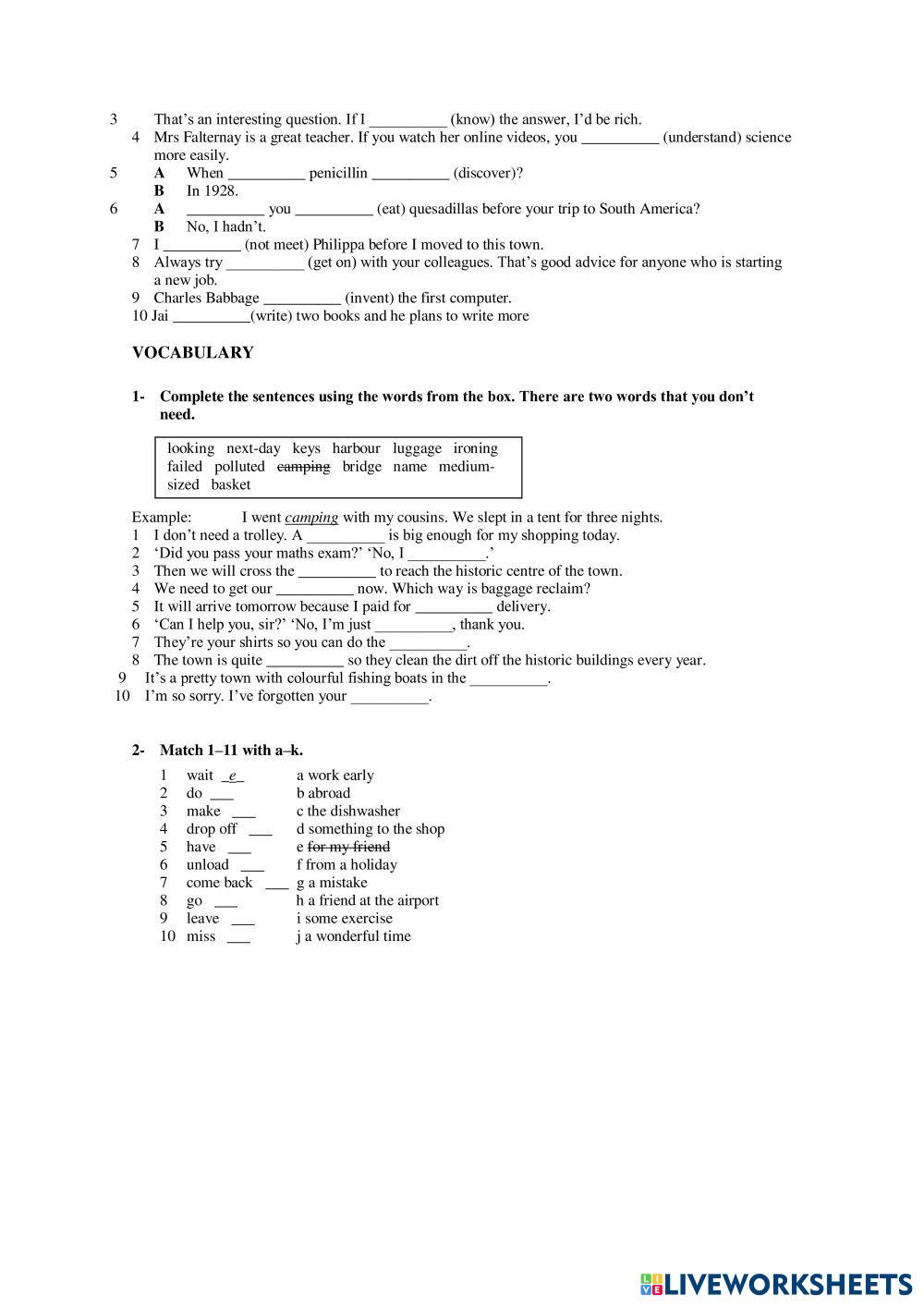 Pre intermediat… | Free Interactive Worksheets | 7761426