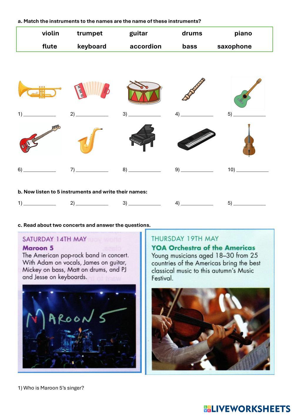7761562 | Instruments | Gaspar Villar | LiveWorksheets