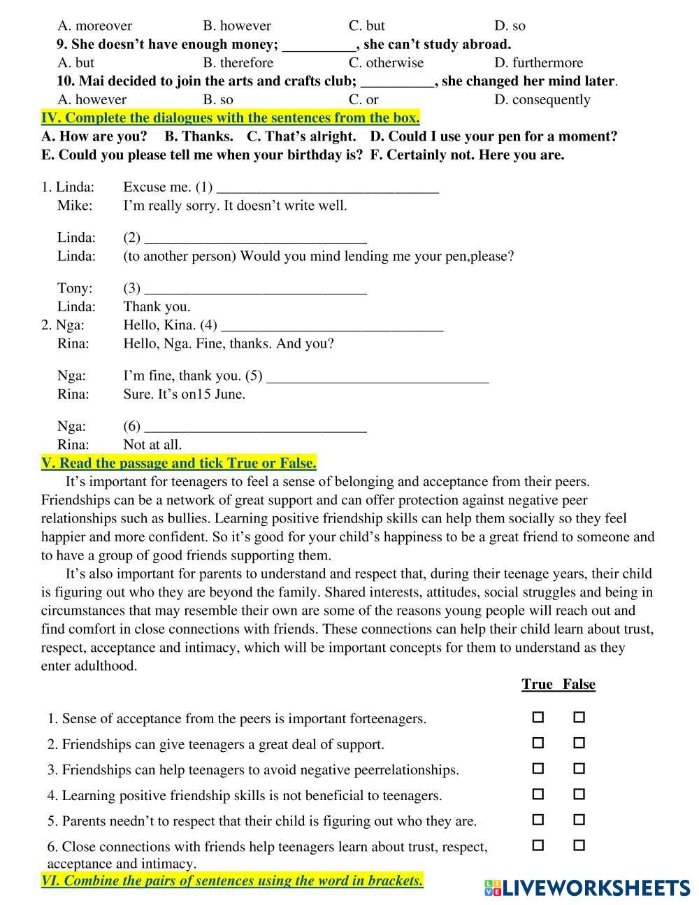 G8-UNIT3.TEST3 7762065 | luavu | LiveWorksheets