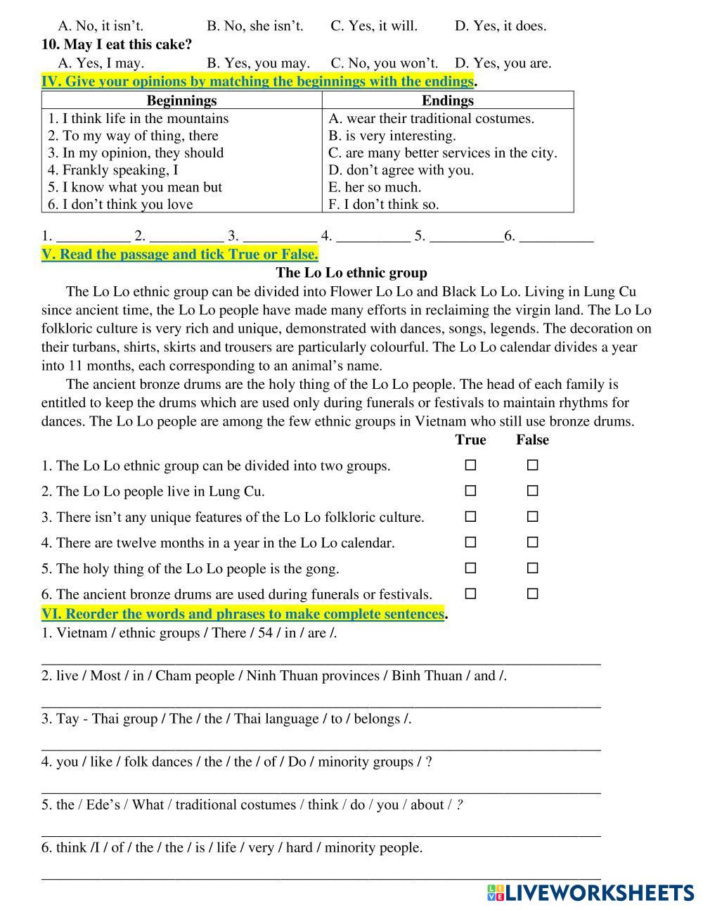 G8-UNIT4.TEST1 | Live Worksheets