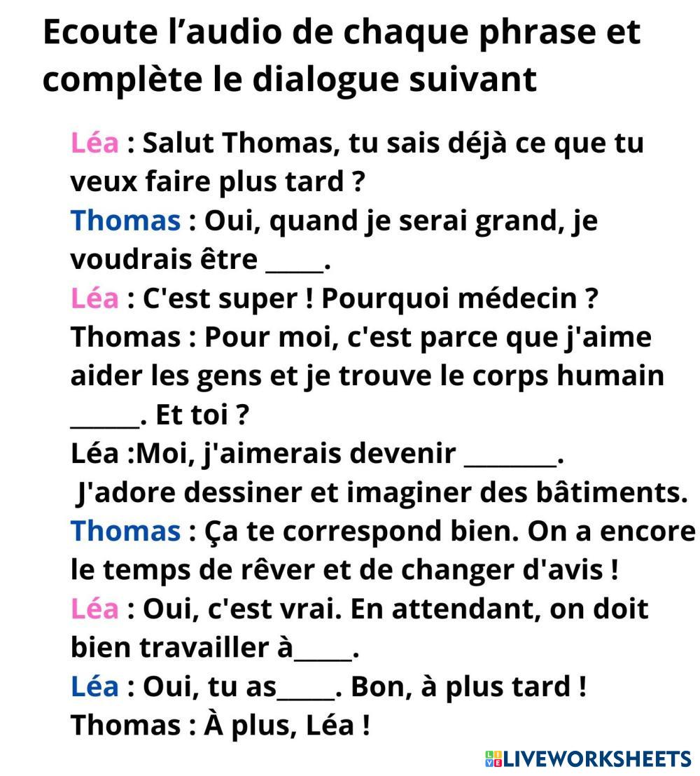 Les métiers | Yasmine Omari | Live Worksheets