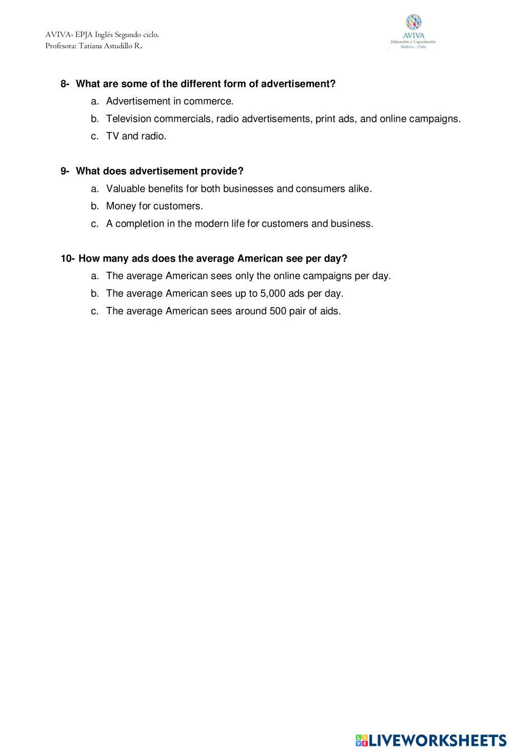 Reading notices… | Free Interactive Worksheets | 7763462