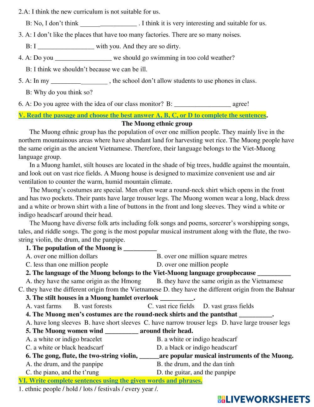 G8-UNIT4.TEST2 | Live Worksheets