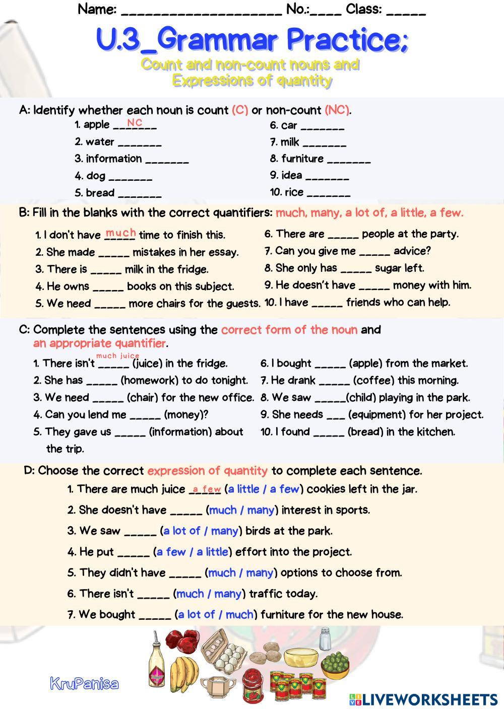 M.3_Unit3_Grammar | Live Worksheets