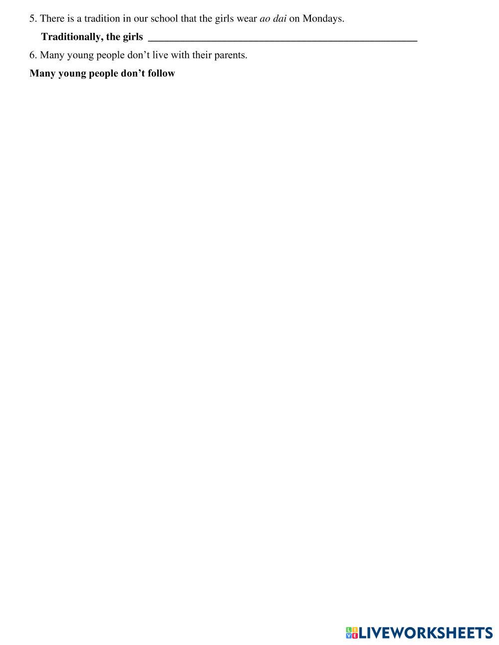 G8-UNIT5.TEST3 | Live Worksheets