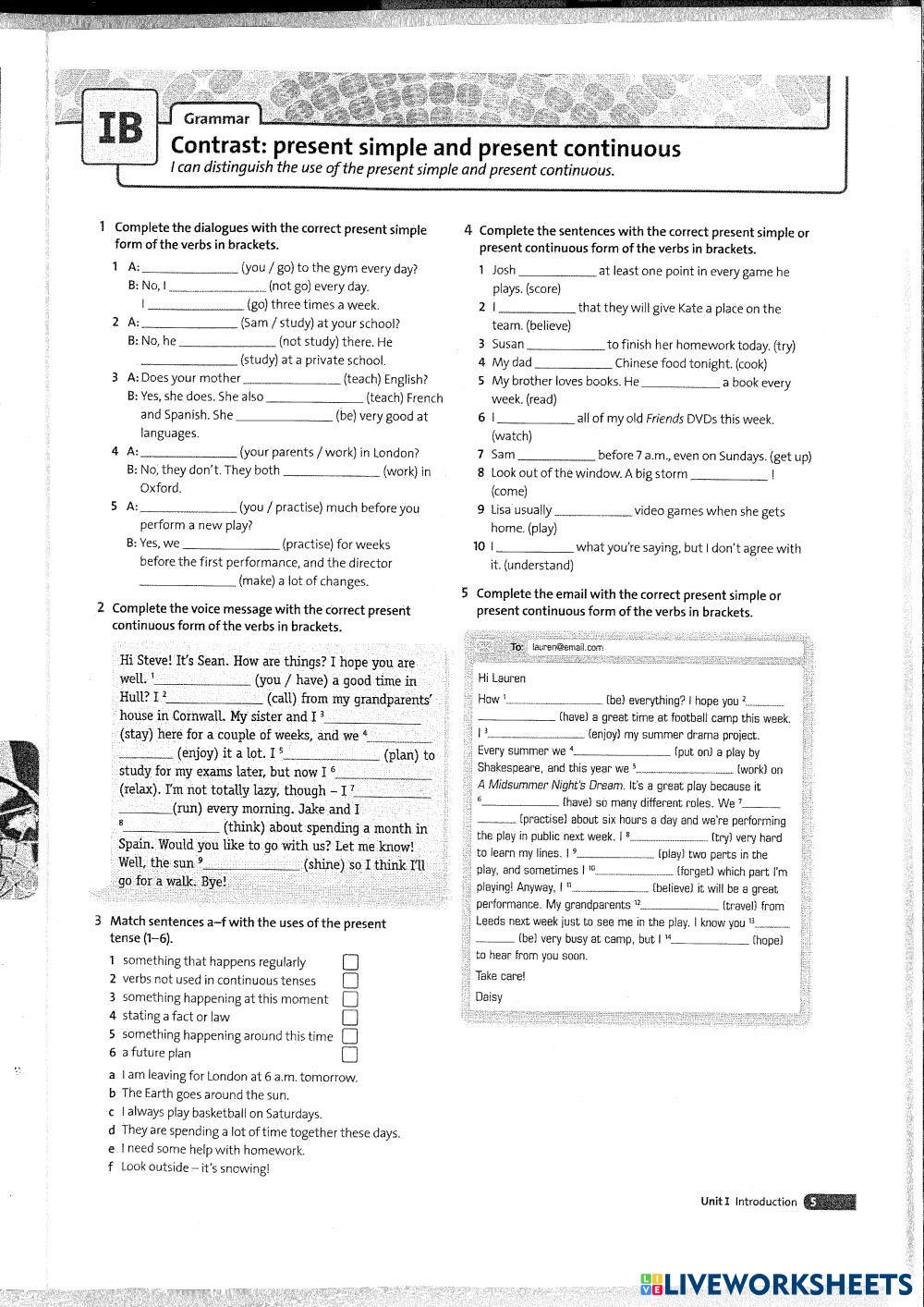 IA - IB - IC - homework (2) | Live Worksheets