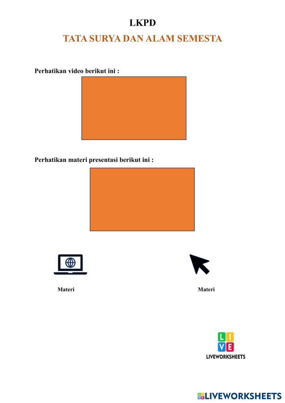 LKPD TATA SURYA 7767390 | Aliya Amanda | Live Worksheets