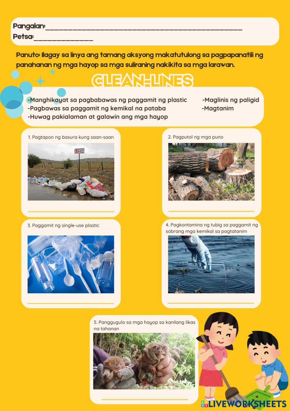 Clean-Lines | Free Interactive Worksheets | 7767900